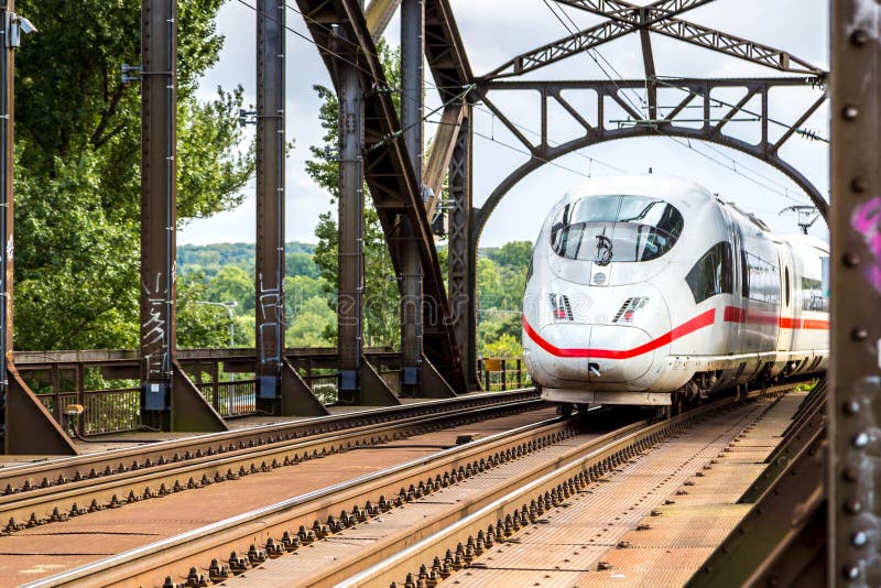 Electric InterCity Express in Frankfurt Stock Image - Image of ...