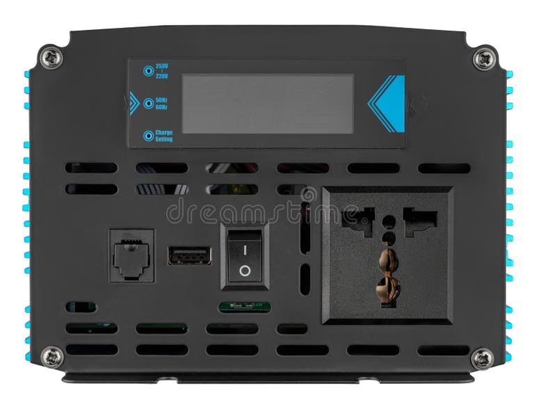 Electric Inverter with Voltage Conversion Function, on White Background ...