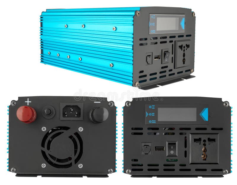 Electric Inverter with Voltage Conversion Function, on White Background ...