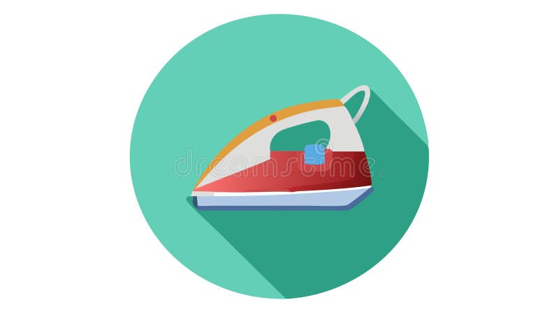 Electric Iron Icon Flat Design Vector, Appliance Household Tool Symbol ...