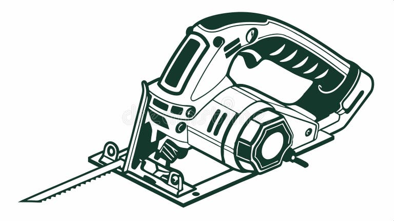 Electric Jigsaw, Carpentry and Woodworking Tool Illustration Vector ...
