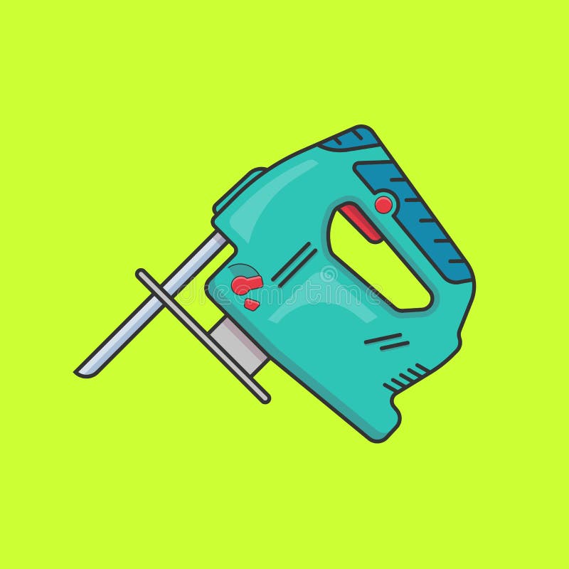 Electric Jigsaw Flat Style Icon. Vector Illustration Stock Vector ...