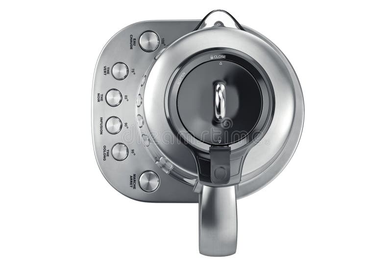 Electric Kettle Chrome Buttons, Top View Stock Illustration ...