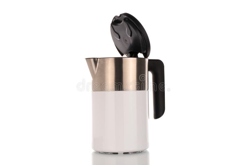 One Electric Kettle, Close-up, Isolated on a White Background. Stock ...