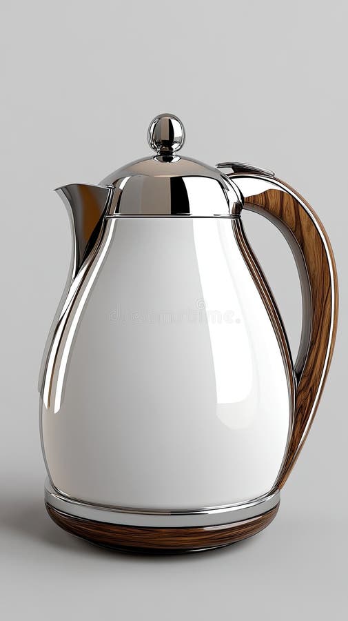 This Electric Kettle Features a Stylish Bamboo Handle and Matte White ...