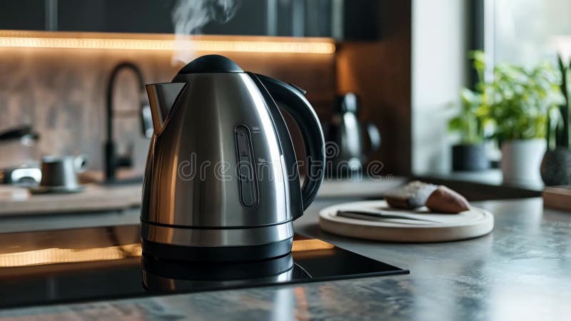 Electric Kettle in the Kitchen Stock Footage - Video of household ...