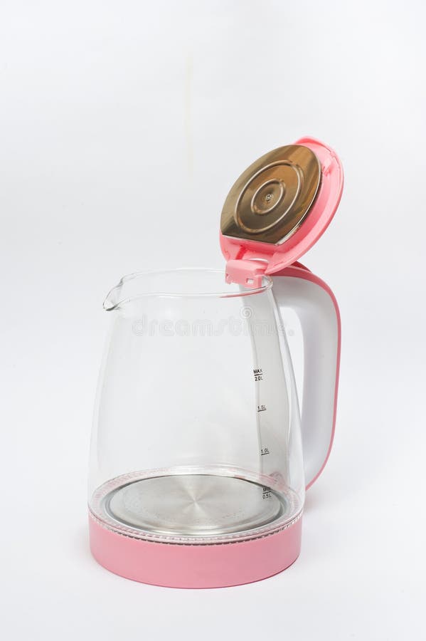 Electric Kettle Plastic with a Glass Flask for Boiling Water Stock ...