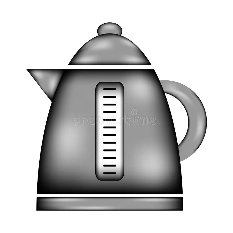 Electric Kettle Symbol Icon Stock Illustration - Illustration of handle ...