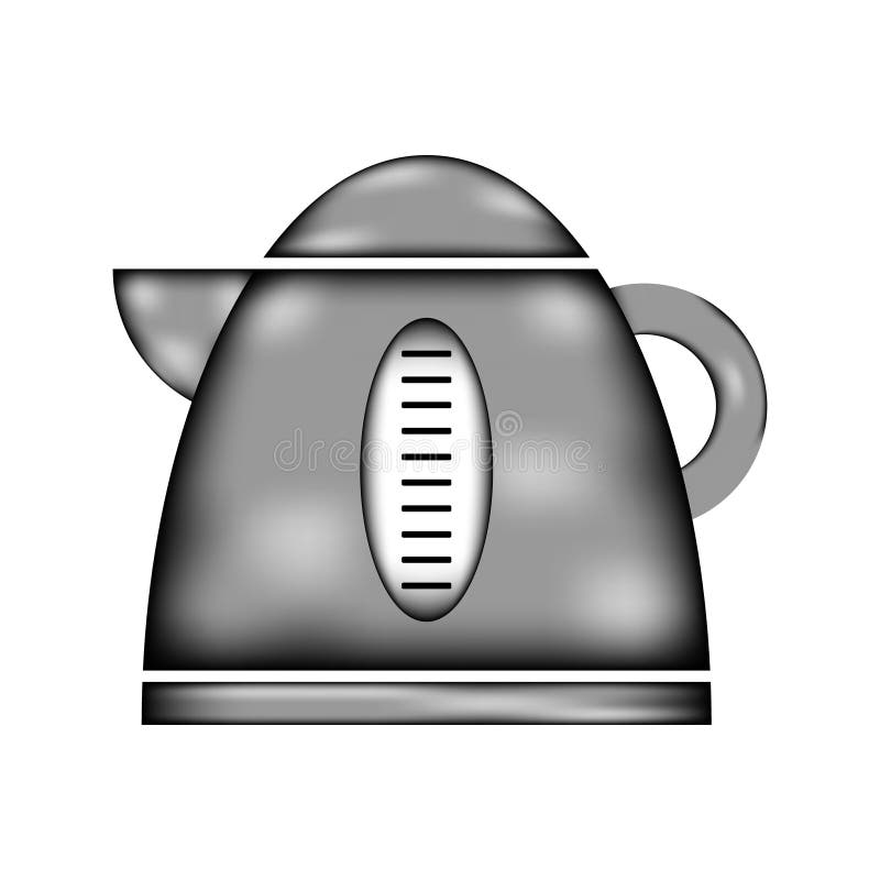 Electric Kettle Symbol Icon Stock Illustration - Illustration of handle ...