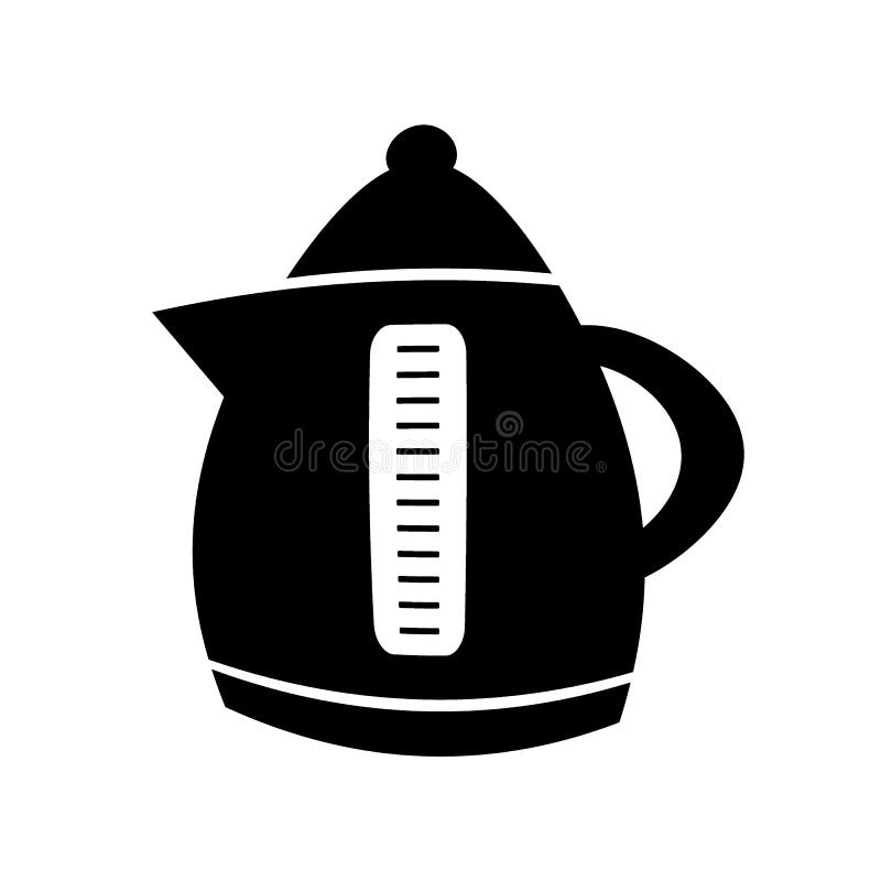 Electric Kettle Symbol Icon Stock Illustration - Illustration of handle ...