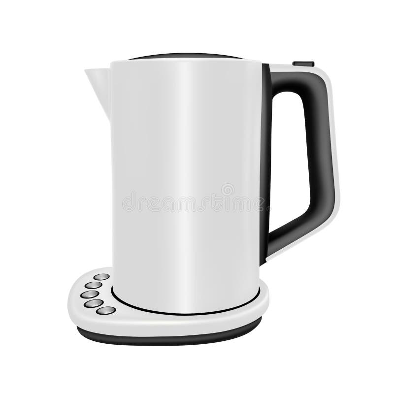 Electric kettle in vector. stock vector. Illustration of button - 144836983