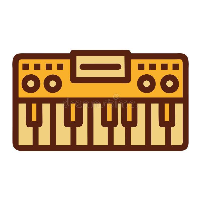 Electric Keyboard Music Instrument Icon Stock Vector - Illustration of ...