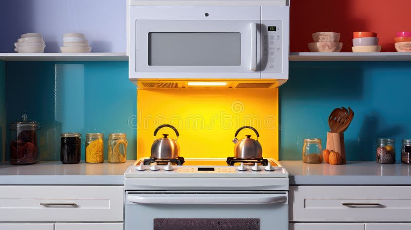 Electric kitchen range stock illustration. Illustration of bright ...