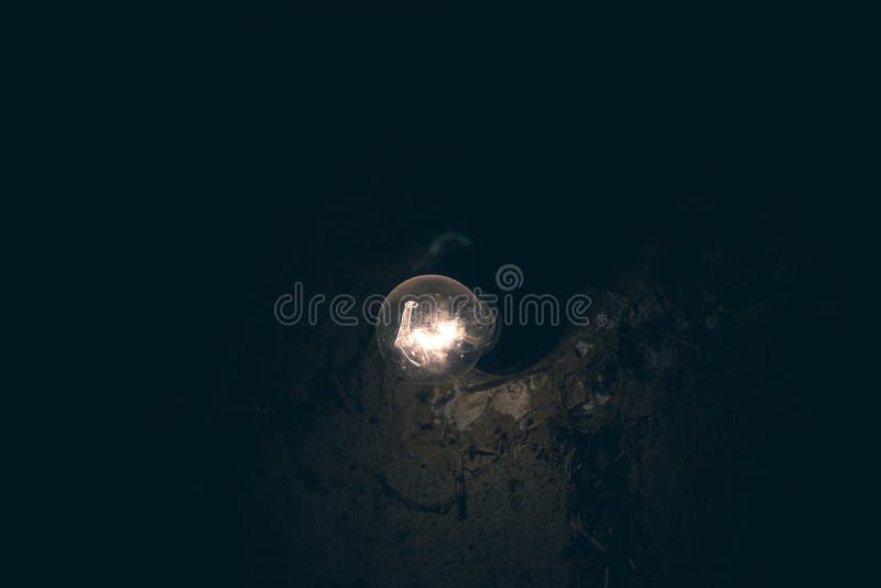 Electric Lamp on a Background of a Clay Wall Stock Image - Image of ...