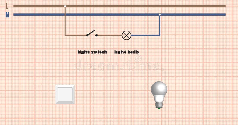 Electric Lamp Control Circuit, 4K Animation. Stock Footage - Video of ...