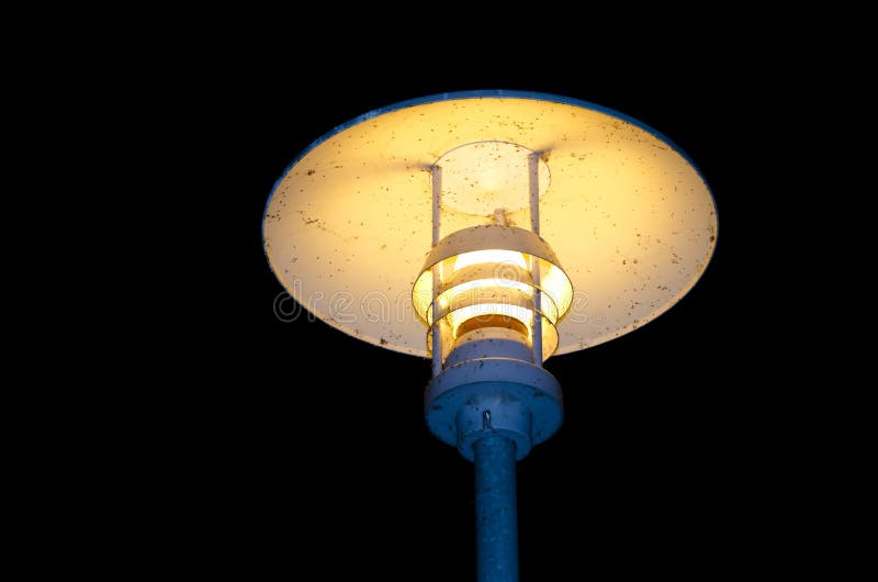 Electric Lamp Light in the Night Stock Photo - Image of city, design ...