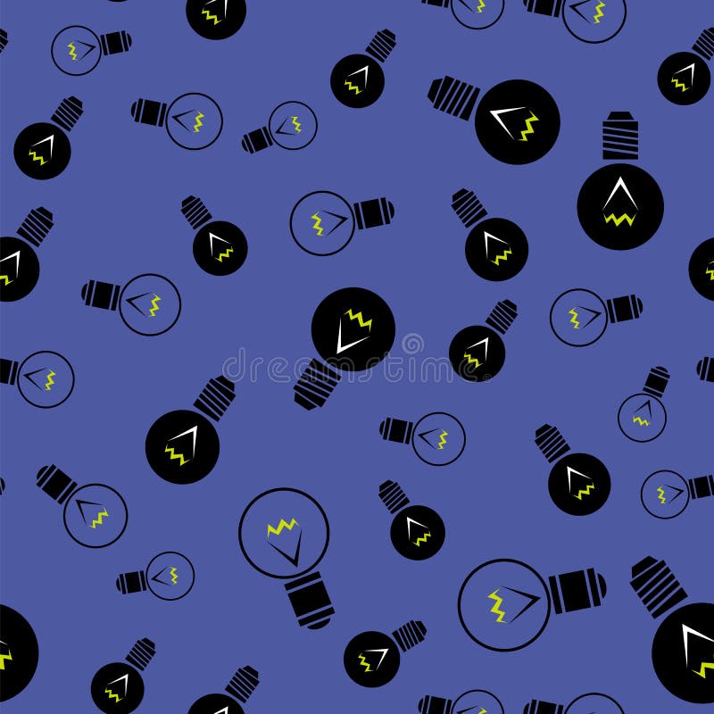 Electric Lamp Seamless Pattern Stock Vector - Illustration of icon ...
