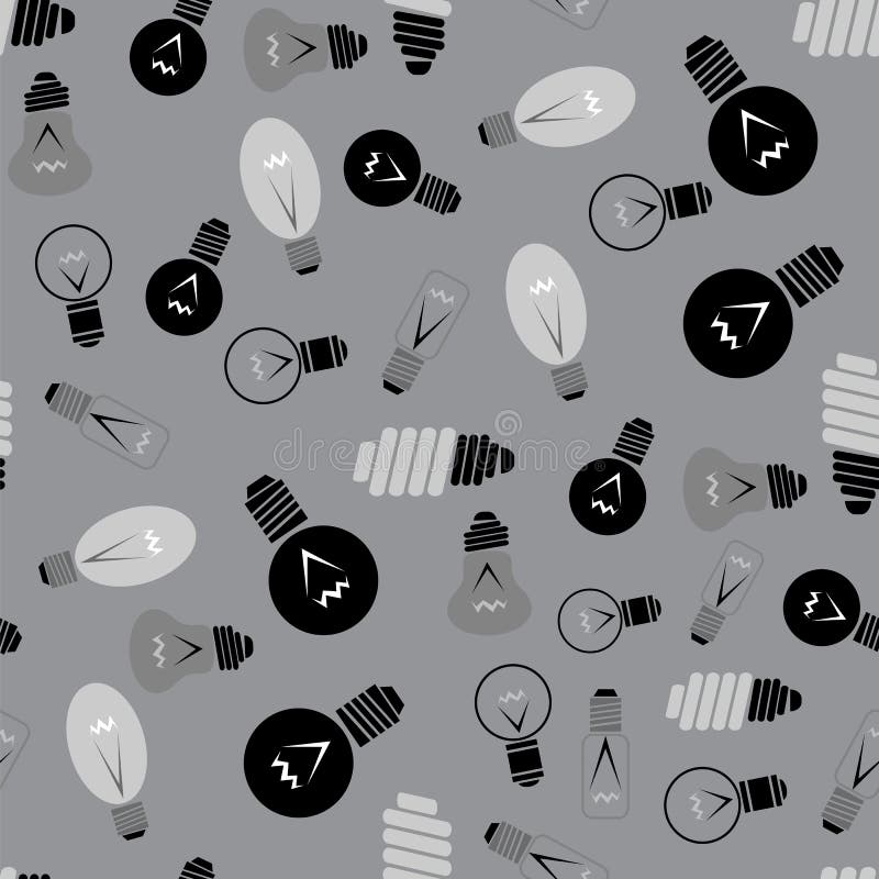 Electric Lamp Seamless Pattern Stock Vector - Illustration of ...