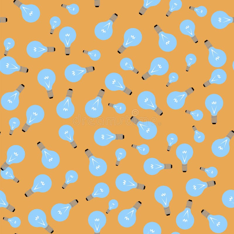 Electric Lamp Seamless Pattern Stock Vector - Illustration of ...