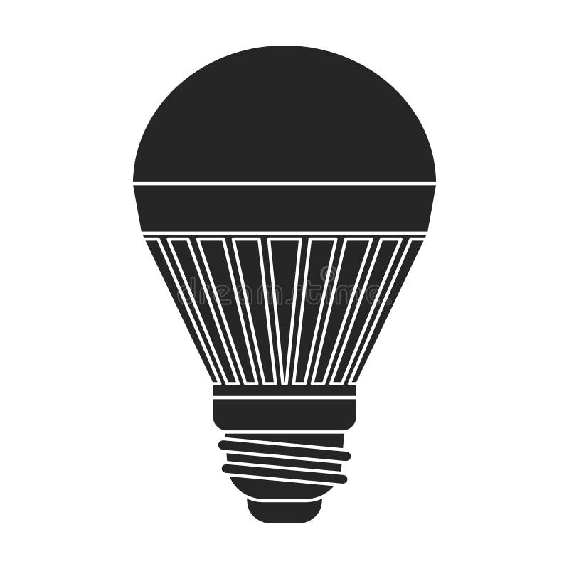 Electric Lamp Vector Icon.Black Vector Icon Isolated on White ...