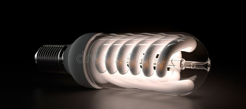 Electric Swirl Light Bulb Background, Lamp, Bright Stock Illustration ...