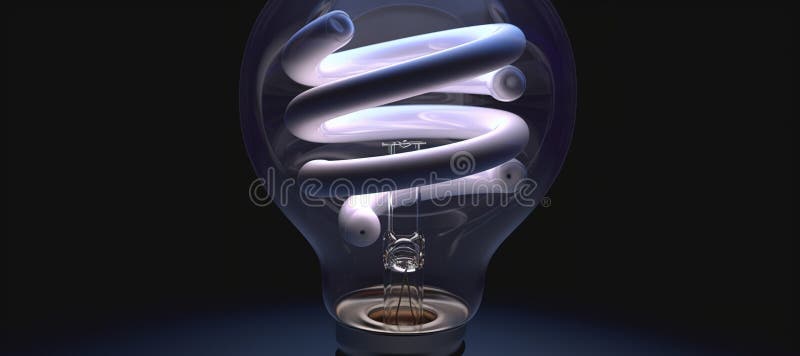 Electric Swirl Light Bulb Background, Lamp, Bright Stock Illustration ...