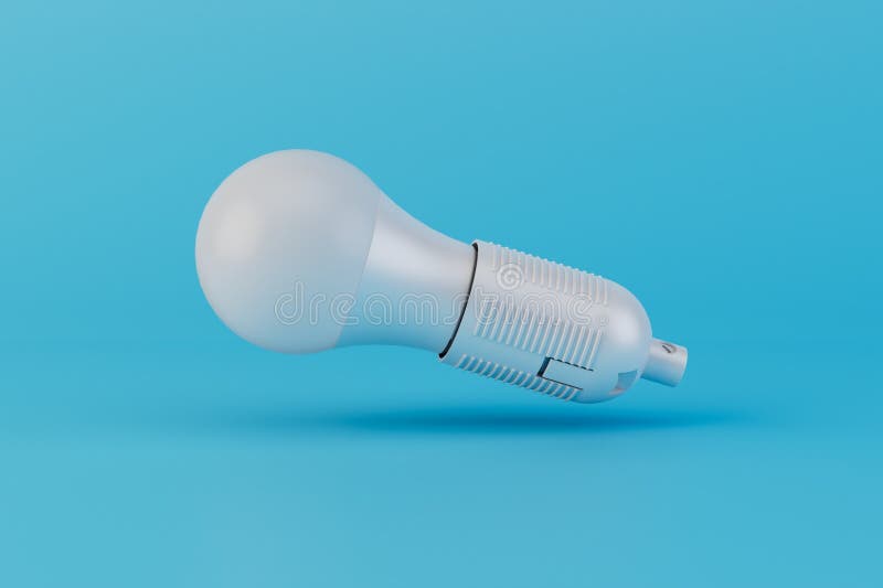 Light Bulb and Earth Globe Glowing on Solid Dark Blue Background. Ai ...