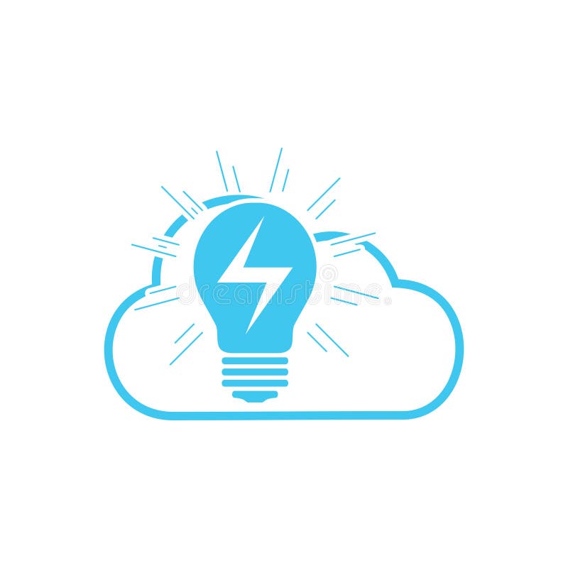 Electric Light Bulb Cloud Symbol Logo Vector Stock Vector ...