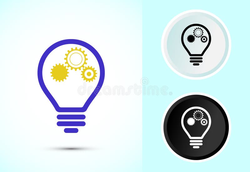 Electric Light Bulb Icon Design Illustration, Creative Idea Icon Stock ...