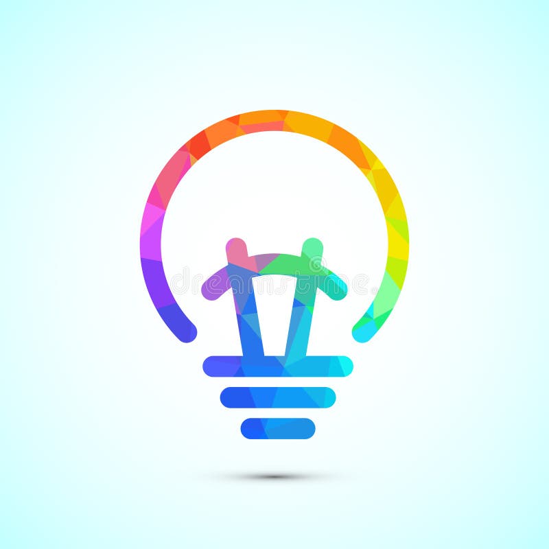 Electric Light Bulb Icon Design Illustration, Creative Idea Icon, Low ...