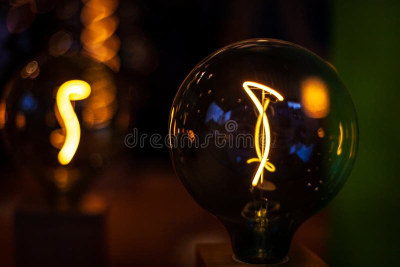 Electric Light Bulb in the Interior Stock Image - Image of conceptual ...