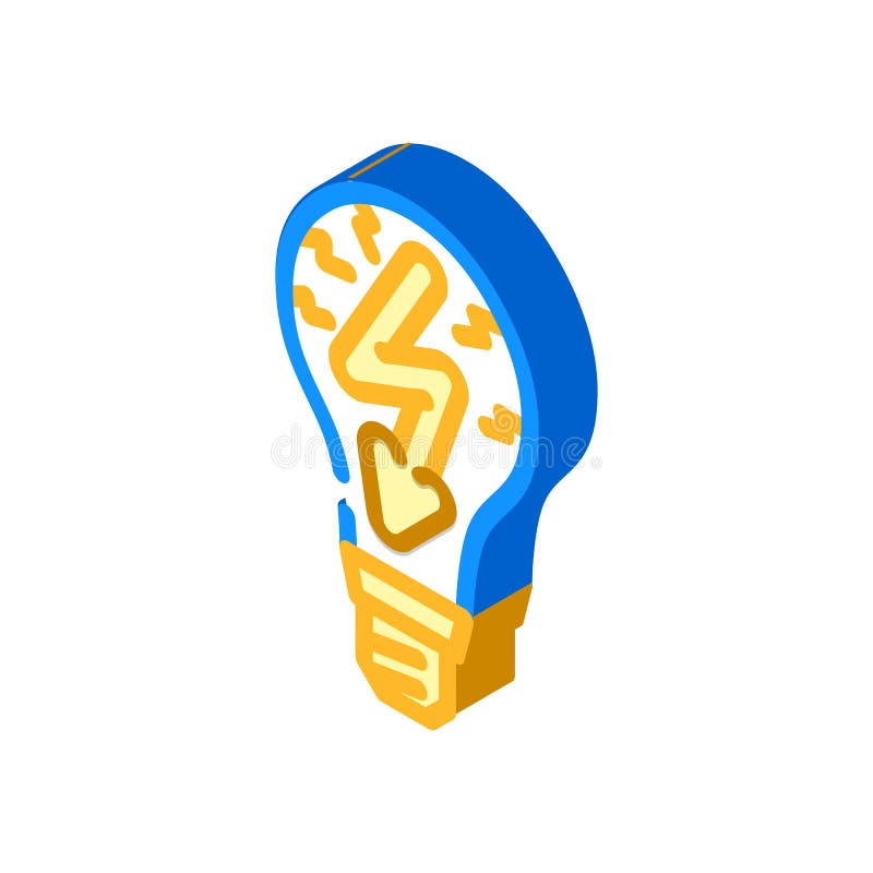Electric Light Bulb Isometric Icon Vector Illustration Stock Vector ...