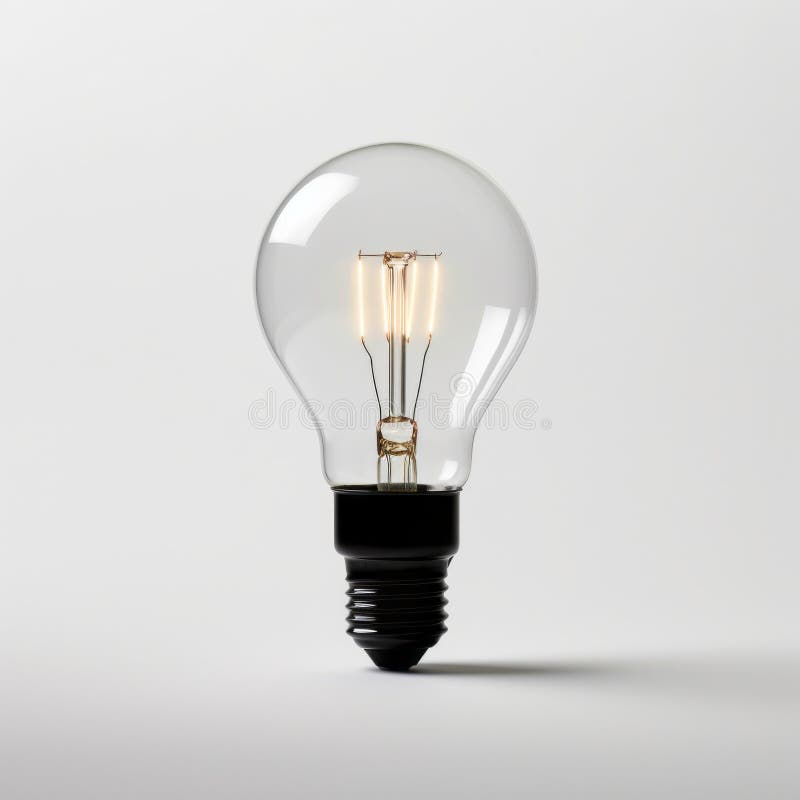 Minimalistic Lamp Shape on White Background Stock Illustration ...