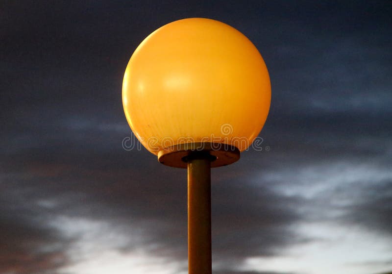 Electric Light Bulb and Sun at Beach Sunset Sky, Milan Italy Stock ...