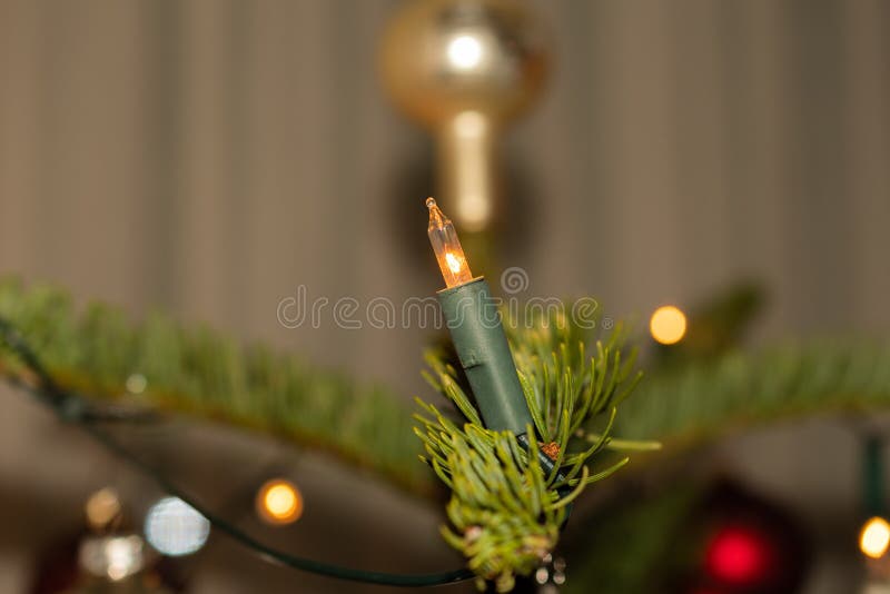 Electric Light on a Christmas Tree Stock Image - Image of spirit ...