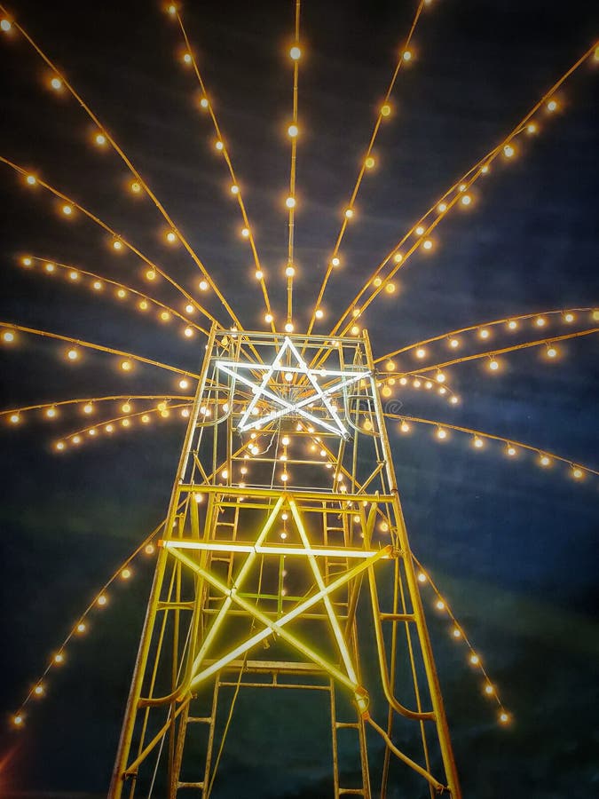 The Electric Light in the Night. Bulb, Festival, Star, Electronic Stock ...