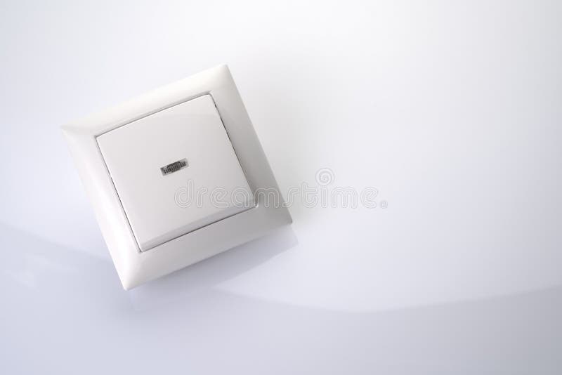 Electric Light Switch on a Light Background. Stock Photo - Image of ...