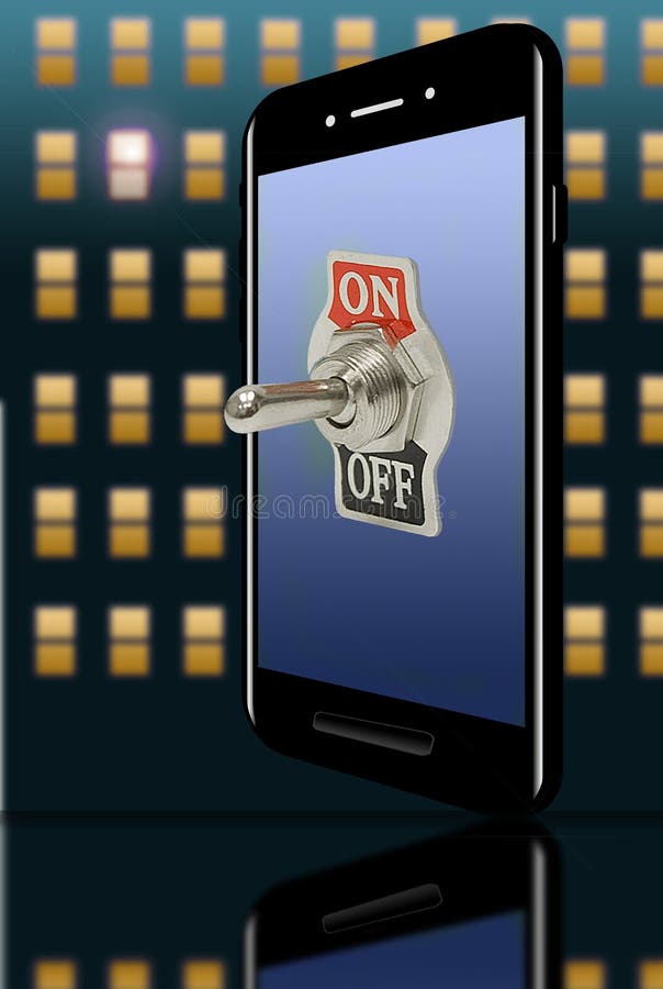 An Electric Light Switch on a Cell Phone Follows the Theme of Using a ...