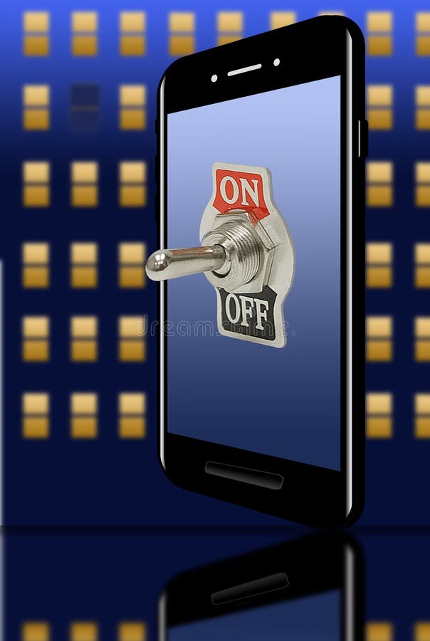 An Electric Light Switch on a Cell Phone Follows the Theme of Using a ...