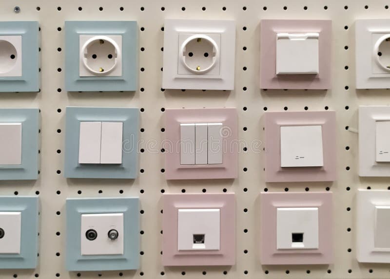 Electric Light Switch and Socket Displayed in a Shop Stock Photo ...