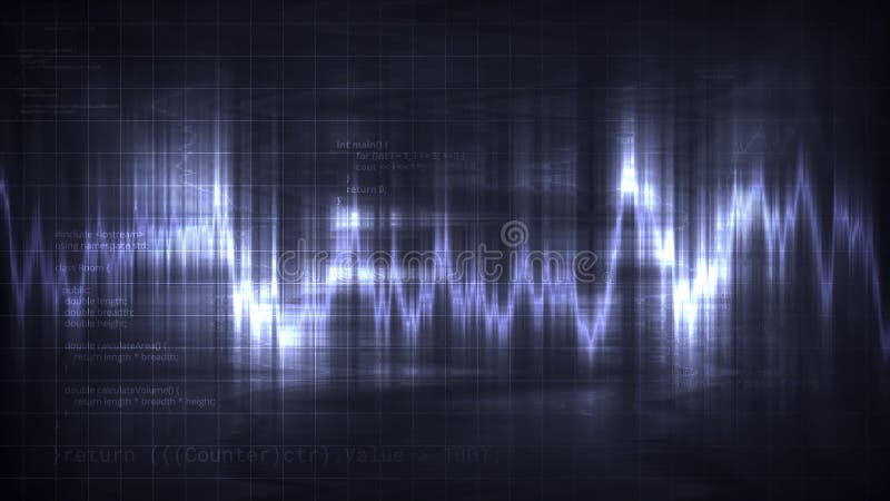 Electric Light Wave Line. Motion. Bright Glowing Line Moves with Wave ...