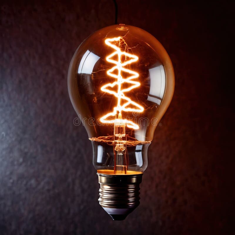 Electric Lightbulb with Electric Sparks and Lightning, Indicating ...