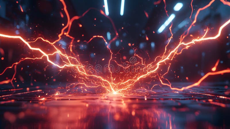 Electric Lighting, Abstract Electrical Background Stock Illustration ...