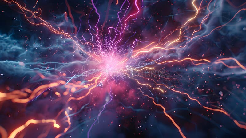 Electric Lighting, Abstract Electrical Background Stock Illustration ...