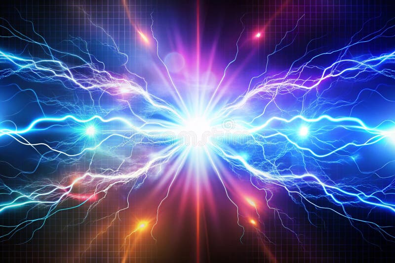 Electric Lighting Effect for Abstract Techno Background Design Stock ...