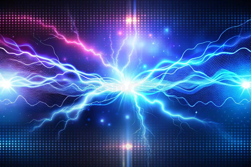 Electric Lighting Effect for Abstract Techno Background Design Stock ...