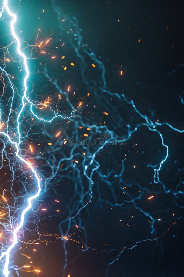 Electric Lighting Effect, Abstract Techno Backgrounds Stock Photo ...