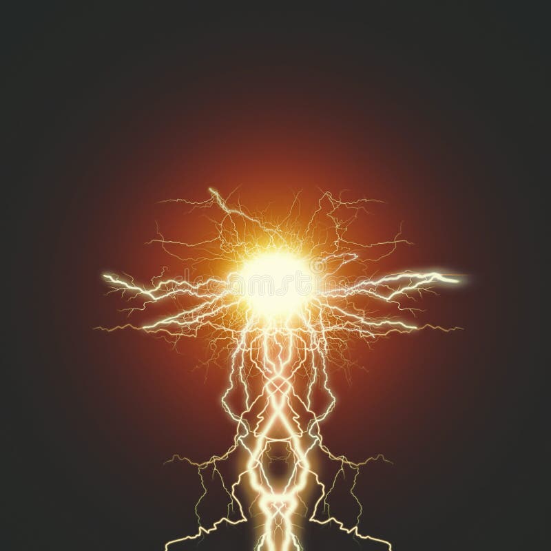 Electric Lighting Effect, Abstract Techno Backgrounds Stock Photo ...