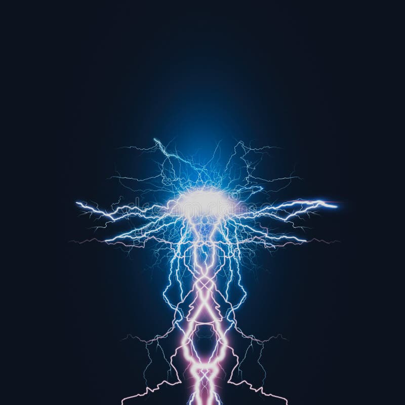 Electric Lighting Effect, Abstract Techno Backgrounds Stock Photo ...