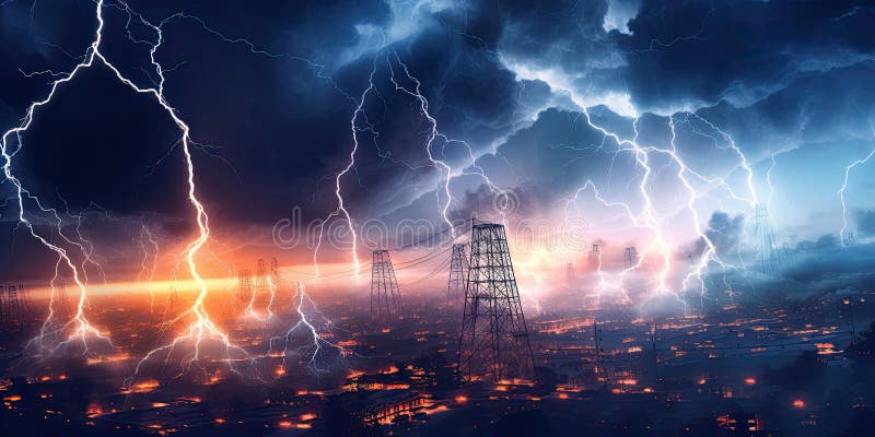 Electric lightning stock illustration. Illustration of electricity ...
